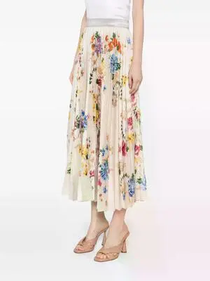 MARY KATRANTZOU Pleated Skirt - Neutrals