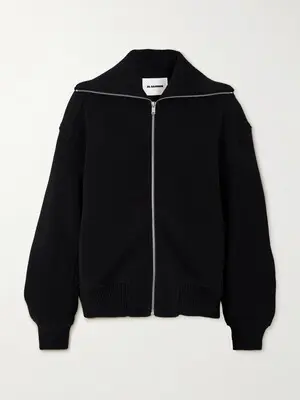 JIL SANDER Oversized Wool-blend Bomber Jacket