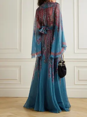 Etro Belted Paisley-print Maxi Dress