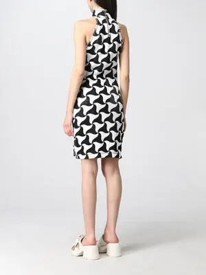 Bottega Veneta Wavy Triangle Print Short Dress
