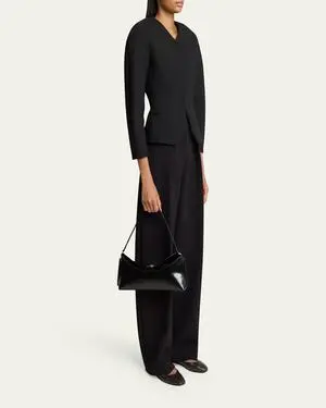 Jacquemus Le Calisso Patent Leather Shoulder Bag - Black