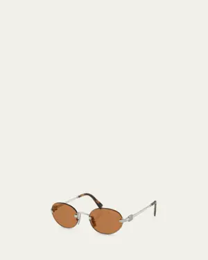 Miu Miu Rimless Oval Sunglasses