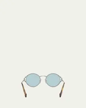 Miu Miu Metal Oval Sunglasses