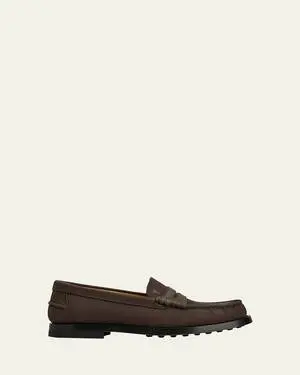 TOD'S Suede Penny Loafers - Palissandro