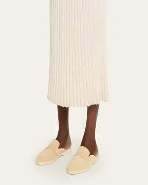 SOPHIQUE Riviera Suede Loafer Mules - Sand