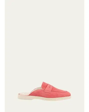 SOPHIQUE Riviera Suede Loafer Mules - Watermelon