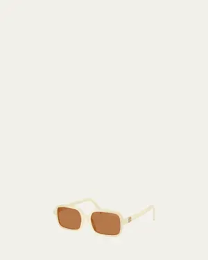 Miu Miu Mu 11zsf Rectangular Sunglasses - White/brown