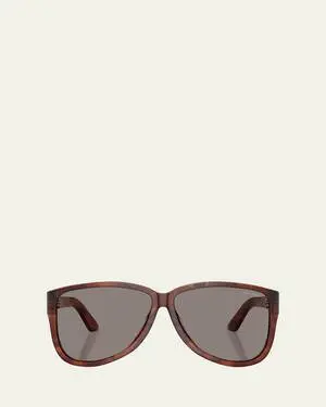 Miu Miu Acetate Aviator Sunglasses Dark Grey