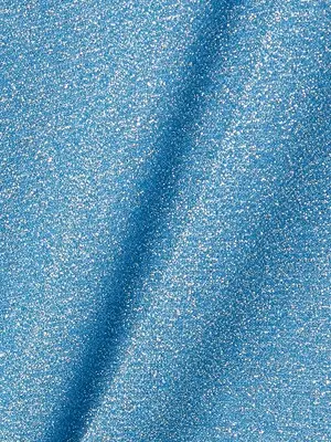 Oseree Lumière Embellished Metallic Kaftan - Blue