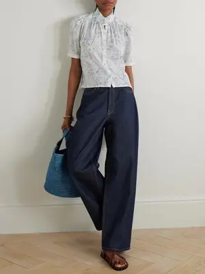 Alix Of Bohemia Winn Ruffled Printed Shirt