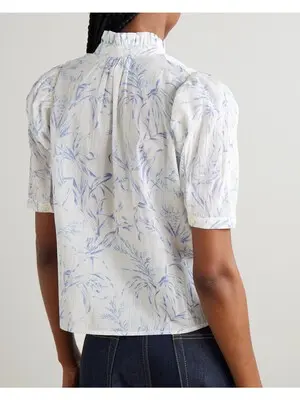 Alix Of Bohemia Winn Ruffled Printed Shirt