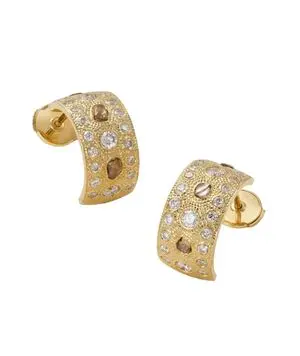 De Beers Talisman 18-karat Diamond Hoop Earrings - Gold
