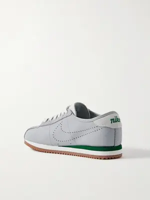 Nike Cortez Decon Suede-trimmed Leather Sneakers - Gray