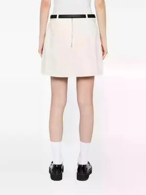 SELF-PORTRAIT Beaded Floral Mini Skirt - Neutrals