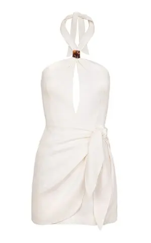VIX PAULA HERMANNY Luna Keyhole Mini Dress - White