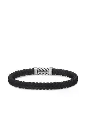 David Yurman Sterling Silver Chevron Diamond Bracelet