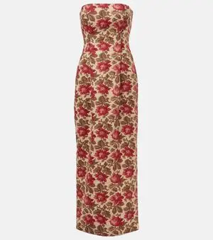 Posse Rosalie Floral Linen Bustier Dress - Multicoloured