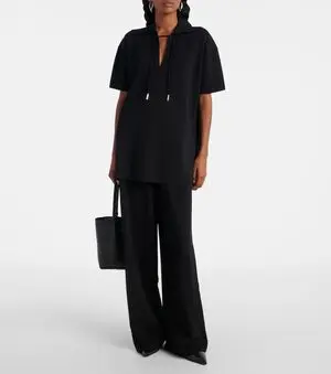 Max Mara Poltava Crêpe Top - Black