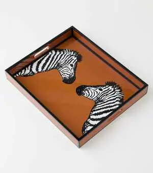 Jonathan Adler Zebra Tray - Brown