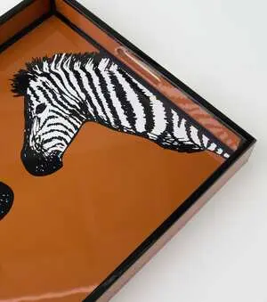 Jonathan Adler Zebra Tray - Brown