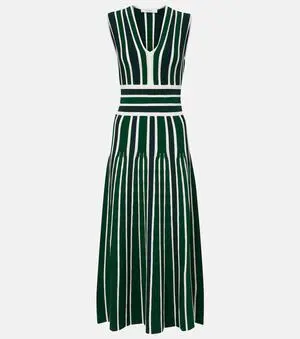Max Mara Tallone Striped Maxi Dress - Multicoloured