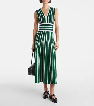 Max Mara Tallone Striped Maxi Dress - Multicoloured