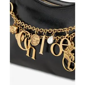 Chloé Leather Shoulder Bag With Horse Medal Hardware
