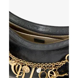 Chloé Leather Shoulder Bag With Horse Medal Hardware