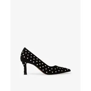 Maje Rhinestone-embellished Leather Pumps
