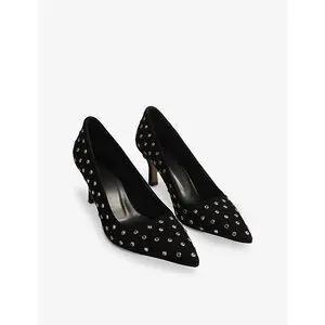 Maje Rhinestone-embellished Leather Pumps