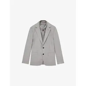 REISS Patch Gilet-insert Regular-fit Woven Blazer