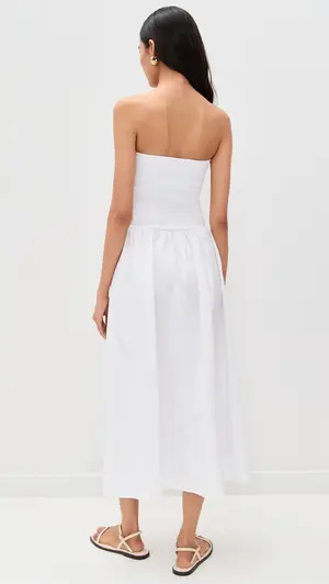 PERFECTWHITETEE Strapless Midi Dress