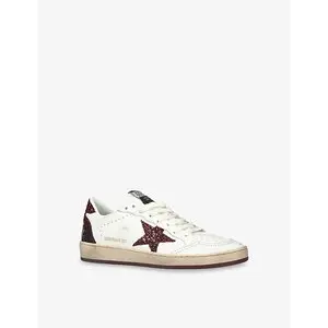 GOLDEN GOOSE Ball Star Leather Low-top Trainers - White/red