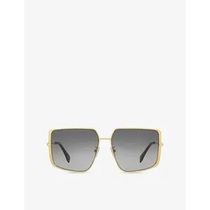Fendi Fe40148u Irregular Sunglasses - Gold