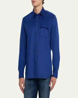 Kiton Cashmere Side-pocket Overshirt