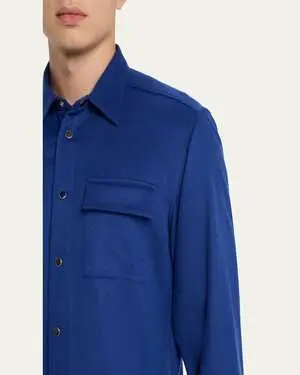 Kiton Cashmere Side-pocket Overshirt