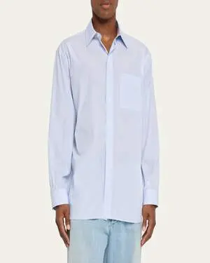 Bottega Veneta Tonal Stripe Pocket Sport Shirt