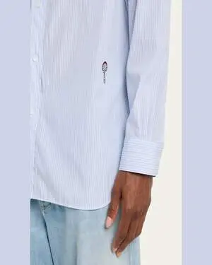 Bottega Veneta Tonal Stripe Pocket Sport Shirt