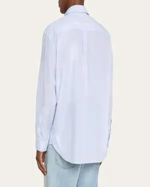 Bottega Veneta Tonal Stripe Pocket Sport Shirt