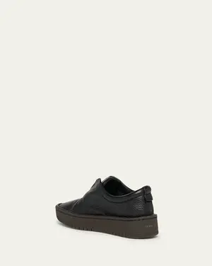 Giorgio Armani Deerskin Slip-on Sneakers - Black