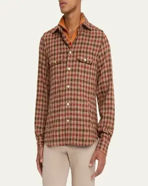 Kiton Speckled Cashmere Overshirt