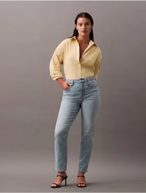 Calvin Klein Original Curvy Straight Jeans - Marbled Beacon