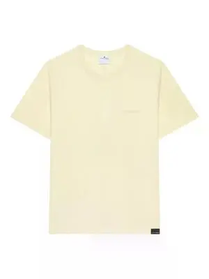 COURREGES Logo-embroidered T-shirt - Yellow