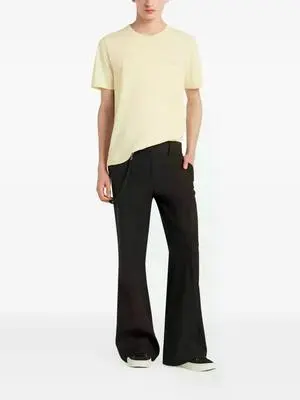 COURREGES Logo-embroidered T-shirt - Yellow