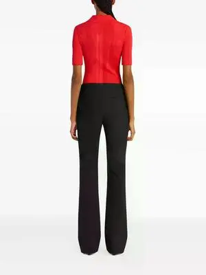 COURREGES Ribbed Polo Top