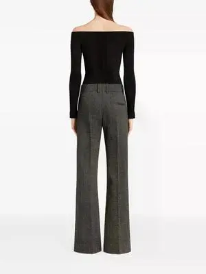 COURREGES Off-shoulder Ribbed Top