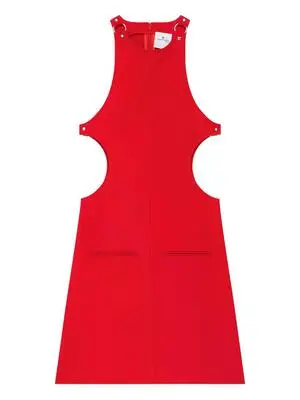 COURREGES Cut-out Detail Sleeveless Dress - Red