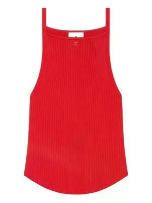COURREGES Ribbed Halter Top