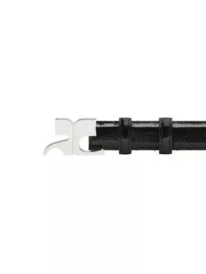 COURREGES Buckle Leather Belt - Black
