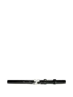 COURREGES Ac-buckle Leather Belt - Black
